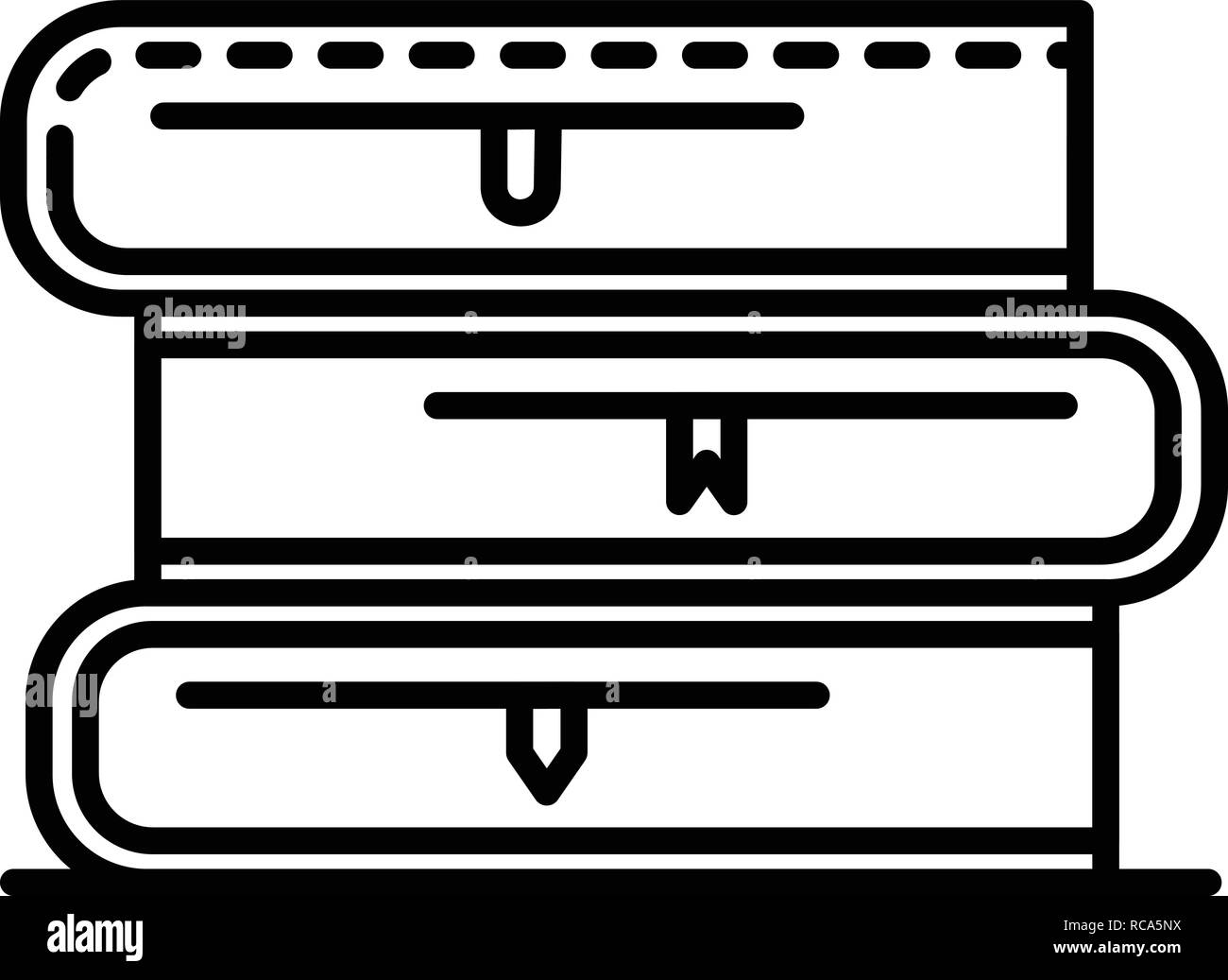 School book stack icon, outline style Stock Vector Image & Art - Alamy