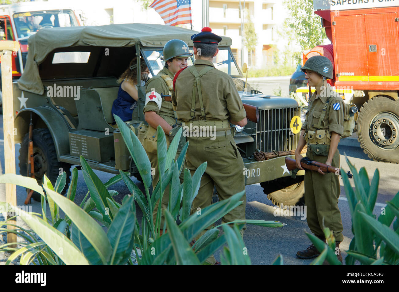 A Dodge WC-56 and US Soldiers during the 74th Anniversary of Operation ...