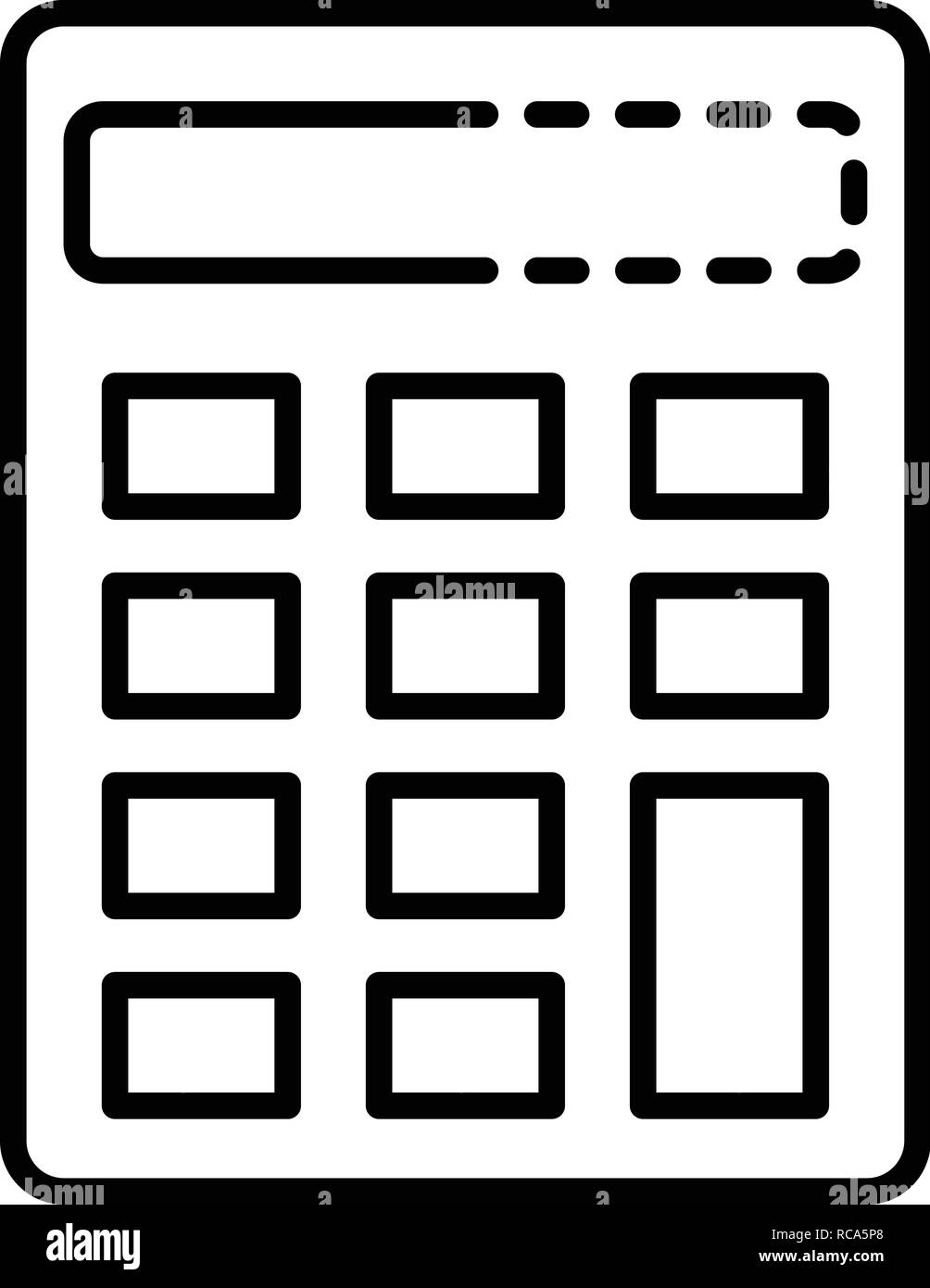 School calculator icon, outline style Stock Vector Image & Art - Alamy