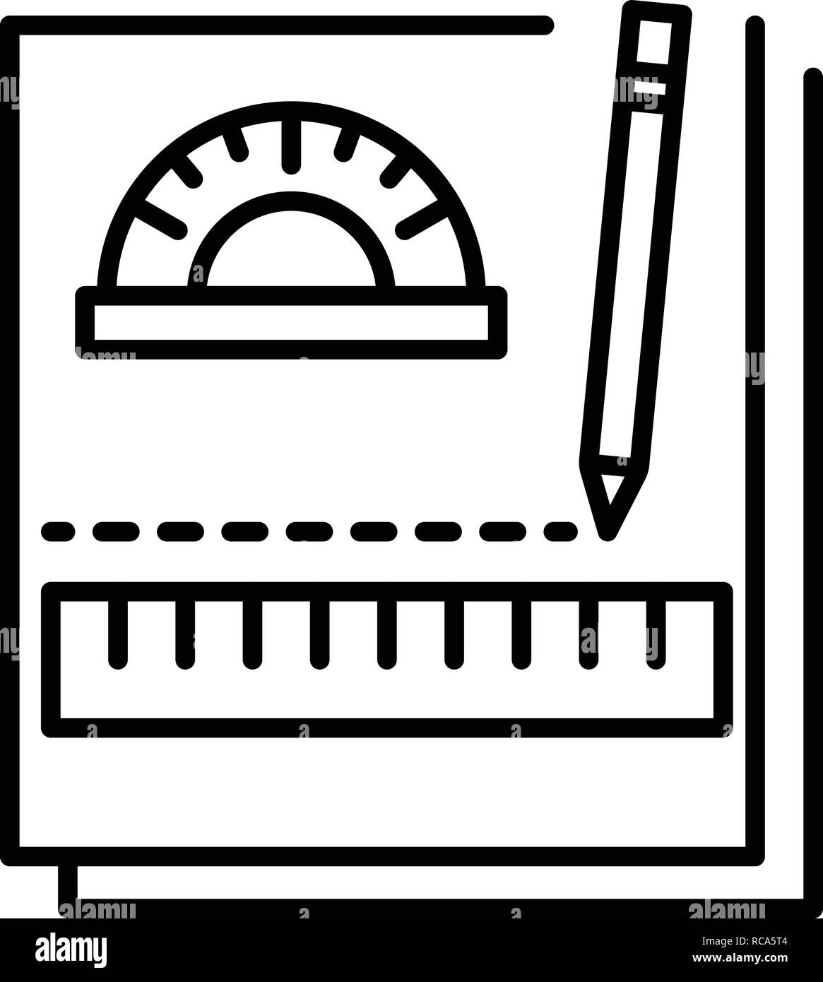 Homework notebook icon, outline style Stock Vector Image & Art - Alamy