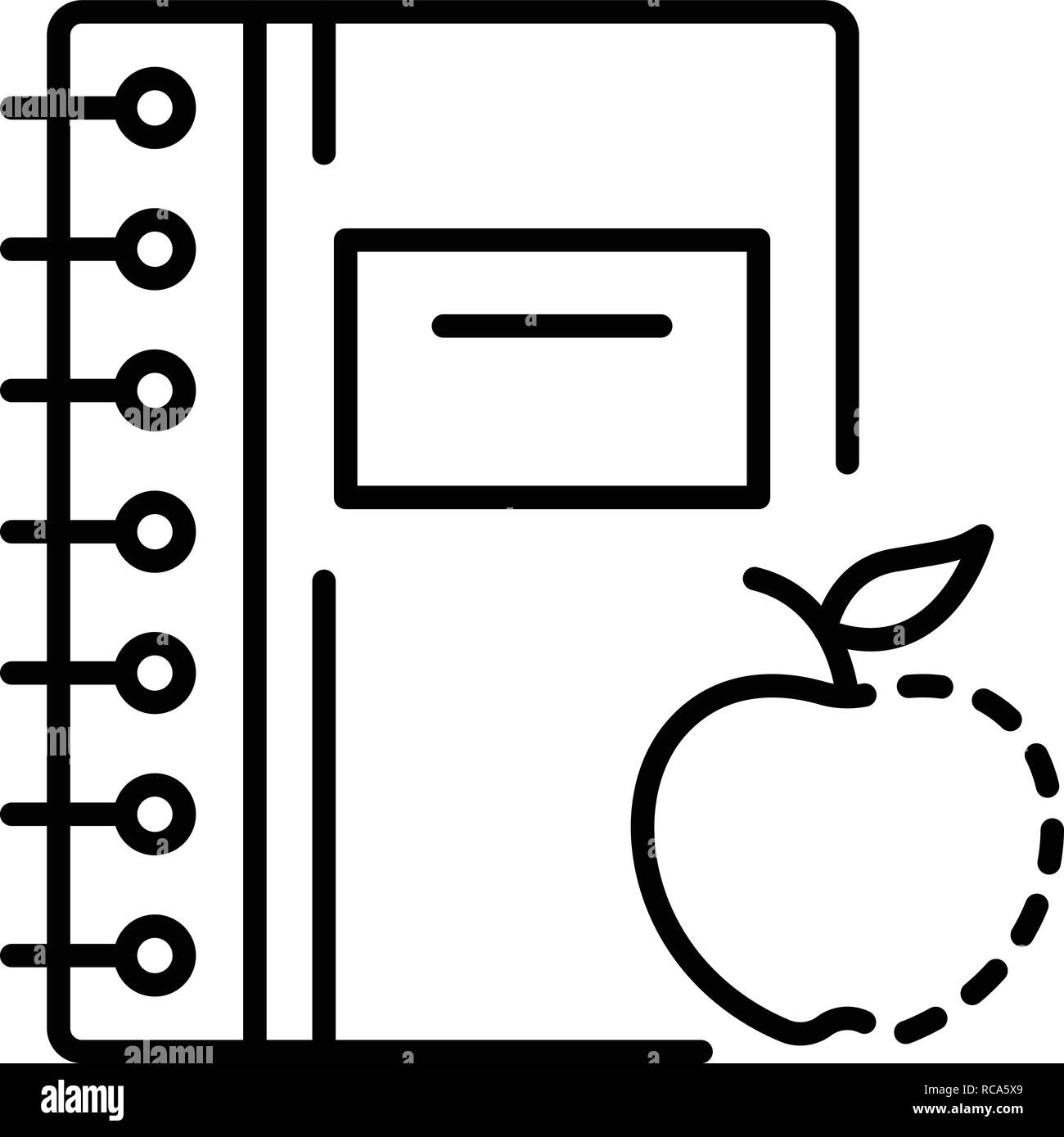 Homework clean notebook icon, outline style Stock Vector Image & Art ...