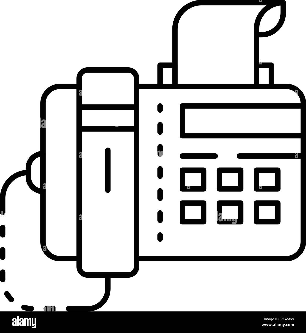 Fax icon, outline style Stock Vector Image & Art - Alamy