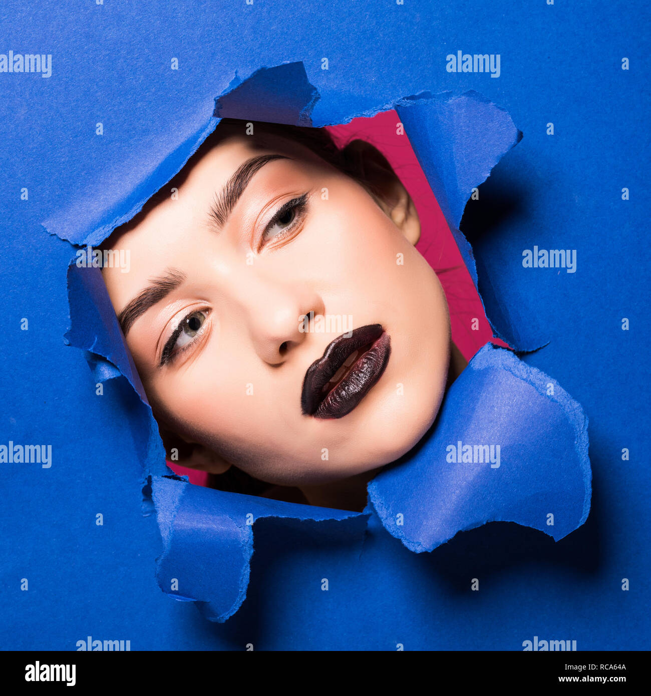 Puffy lips woman High Resolution Stock Photography and Images - Alamy