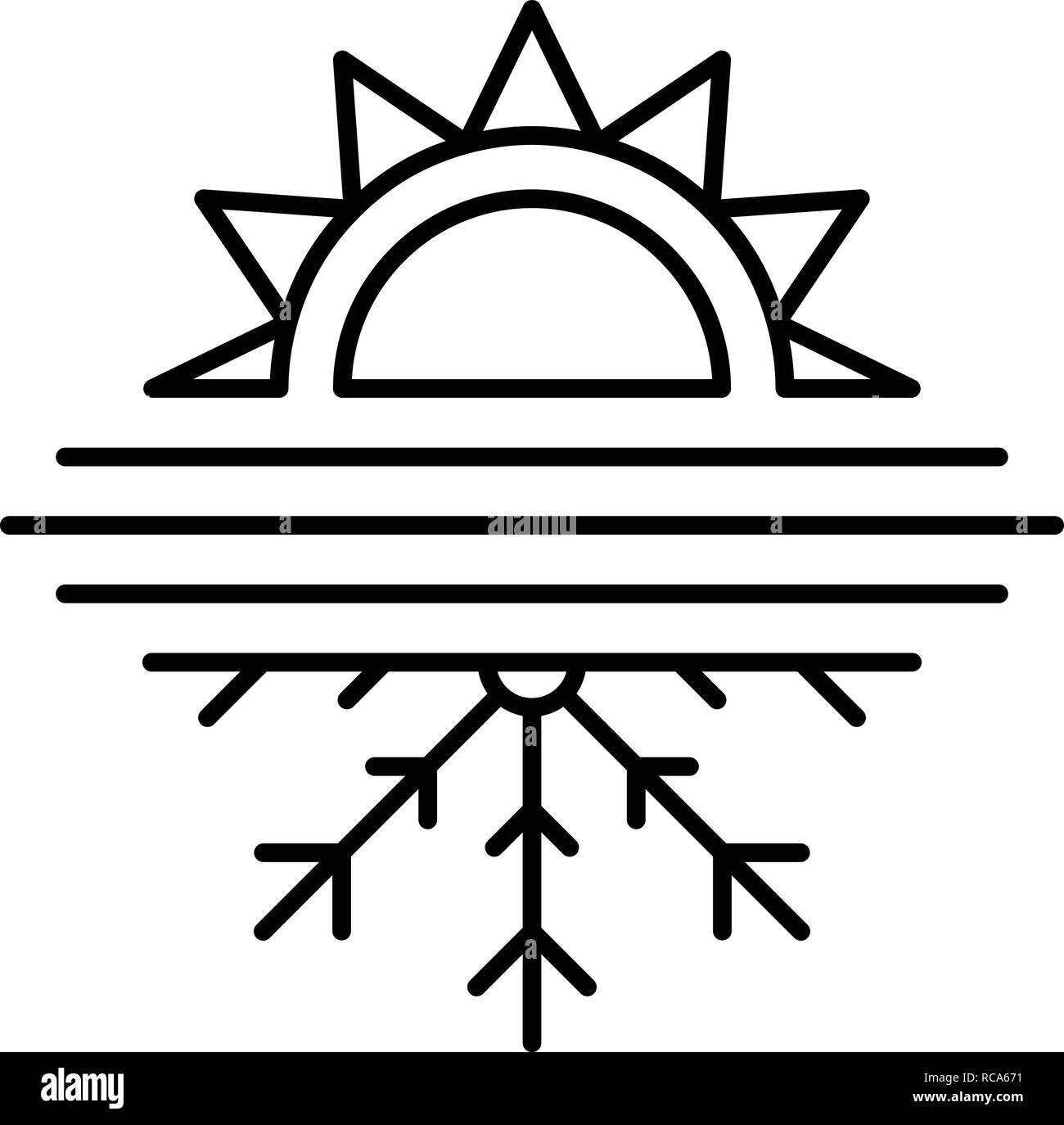 Hot cold conditioner icon, outline style Stock Vector Image & Art - Alamy