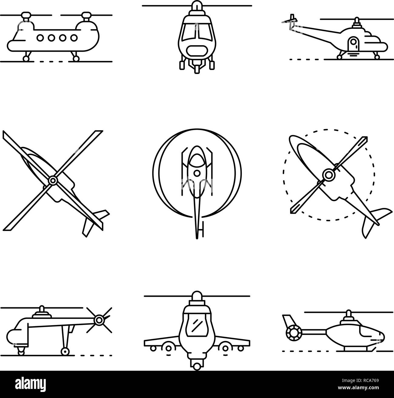 Helicopter cockpit view Stock Vector Images - Alamy