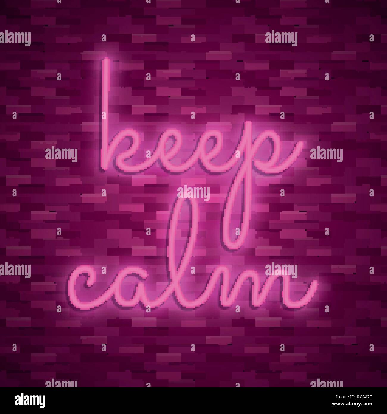 Neon light lettering, Stock vector. Color design Stock Vector Image ...