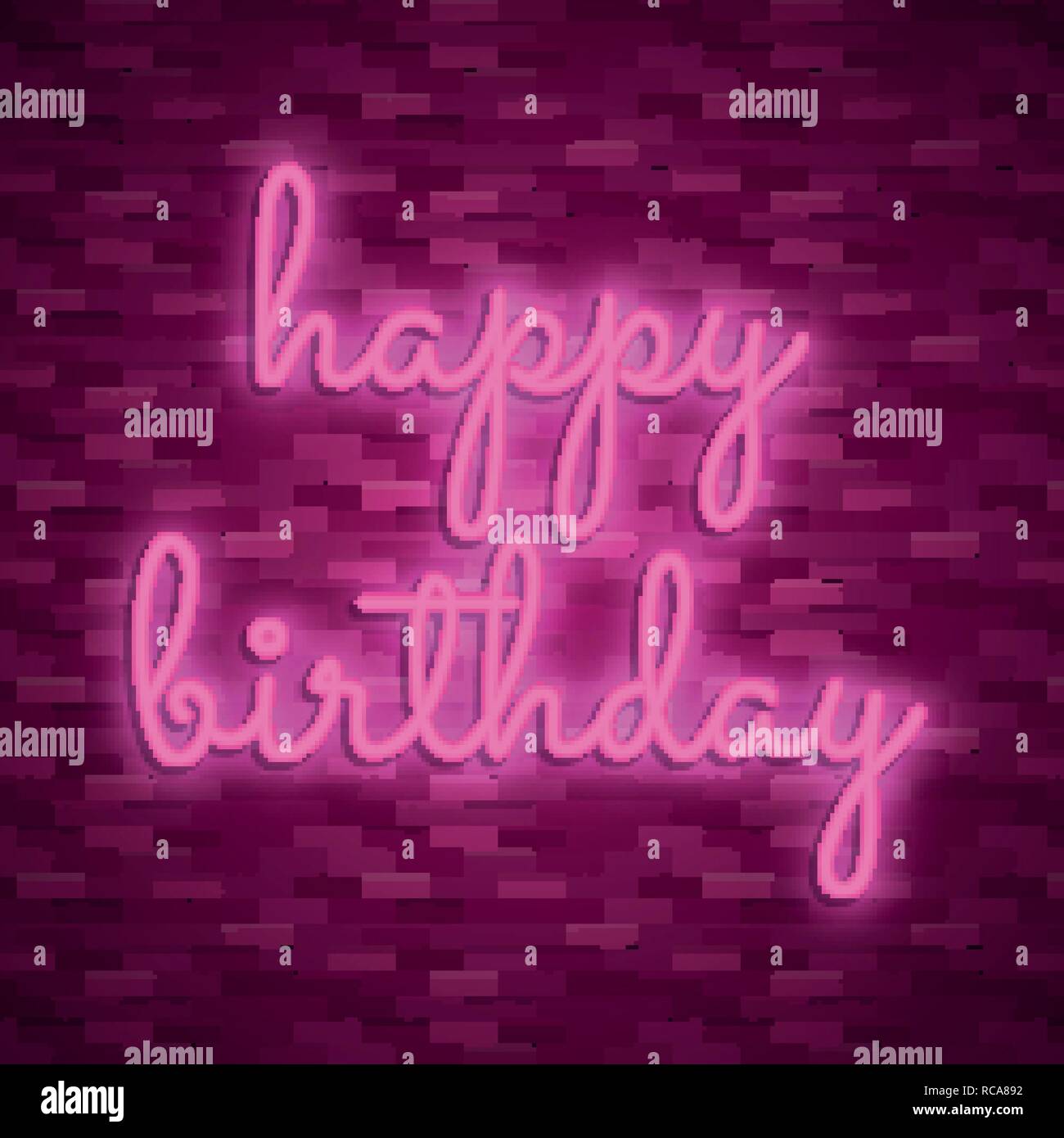 Neon light lettering, Stock vector. Color design Stock Vector Image ...