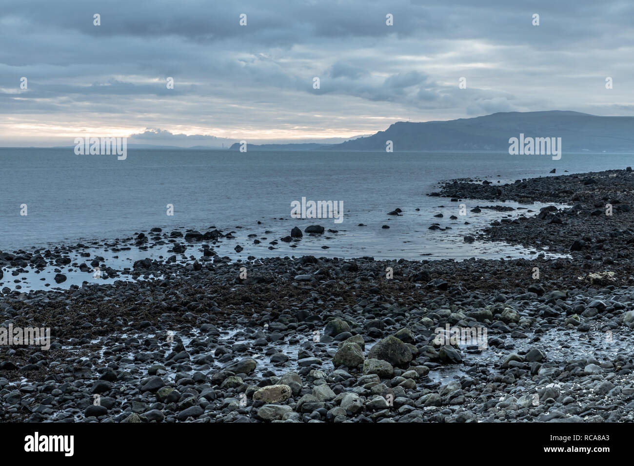 Sunrise in Carnlough bay, Antrim, Northern Ireland, UK Stock Photo - Alamy