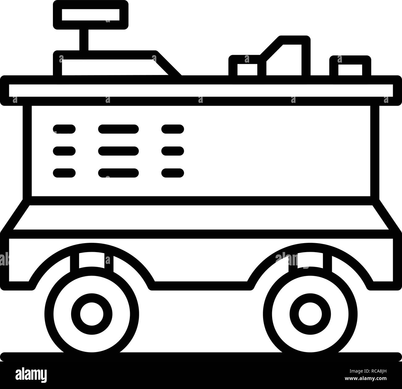 Shop cart icon, outline style Stock Vector Image & Art - Alamy