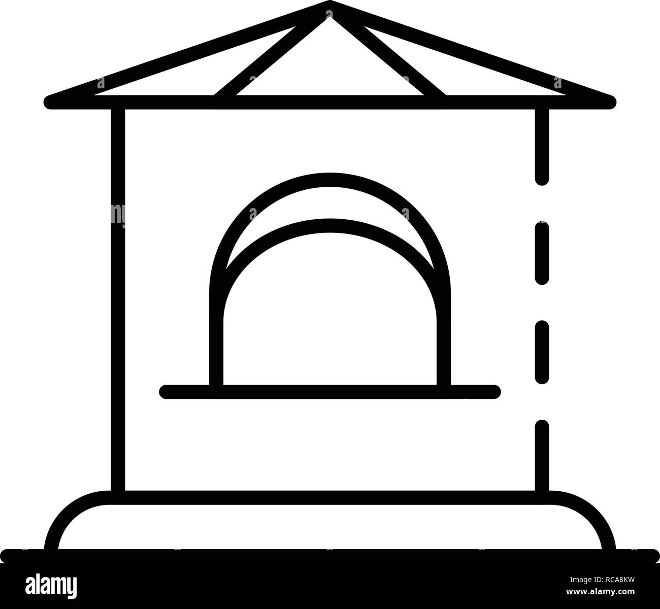 Ticket kiosk icon, outline style Stock Vector Image & Art - Alamy