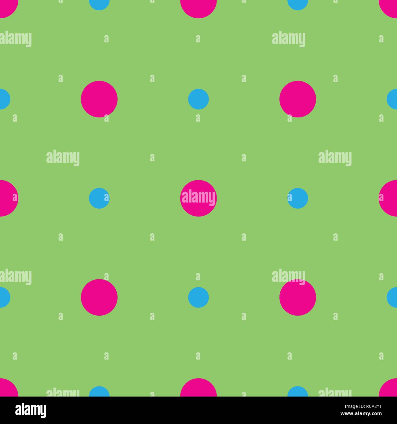 Hot Pink And Lime Green Polka Dots Background