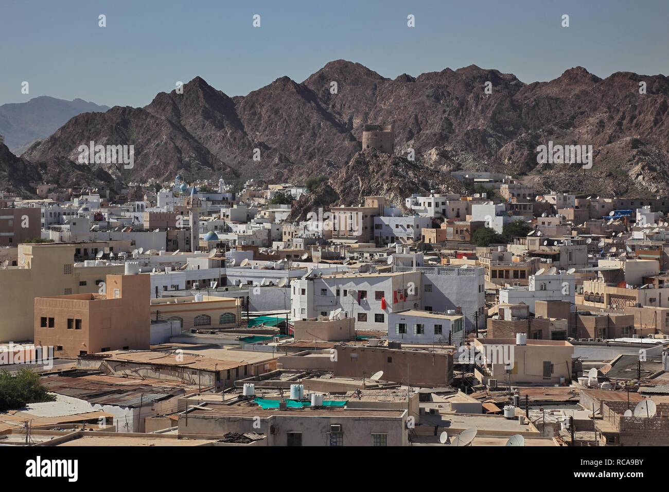 Skyline of Muttrah, Muscat, Oman, Arabian Peninsula, Middle East, Asia ...