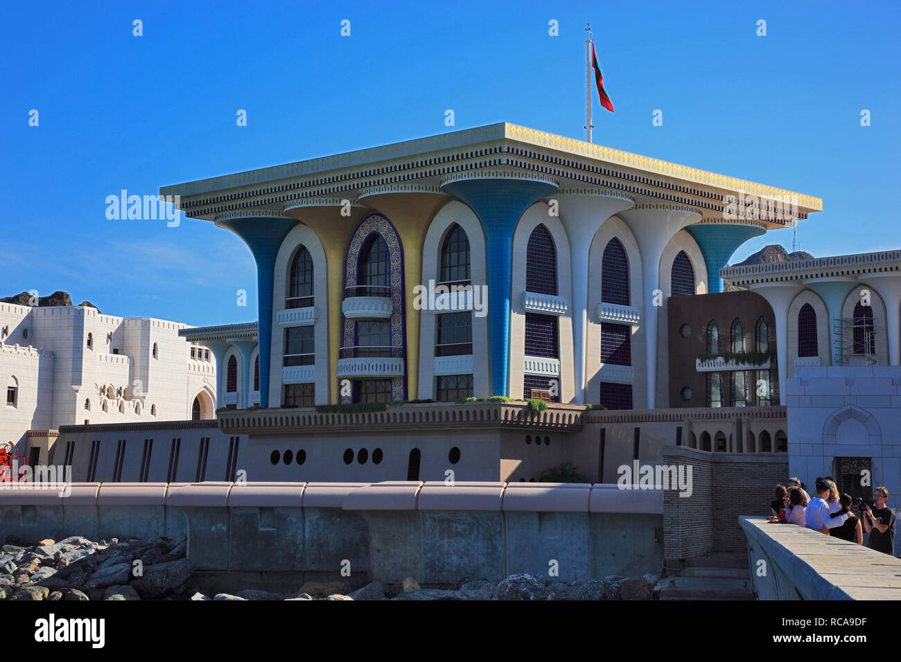 The Palace of Sultan Qaboos, Muscat, Oman, Arabian Peninsula, Middle ...