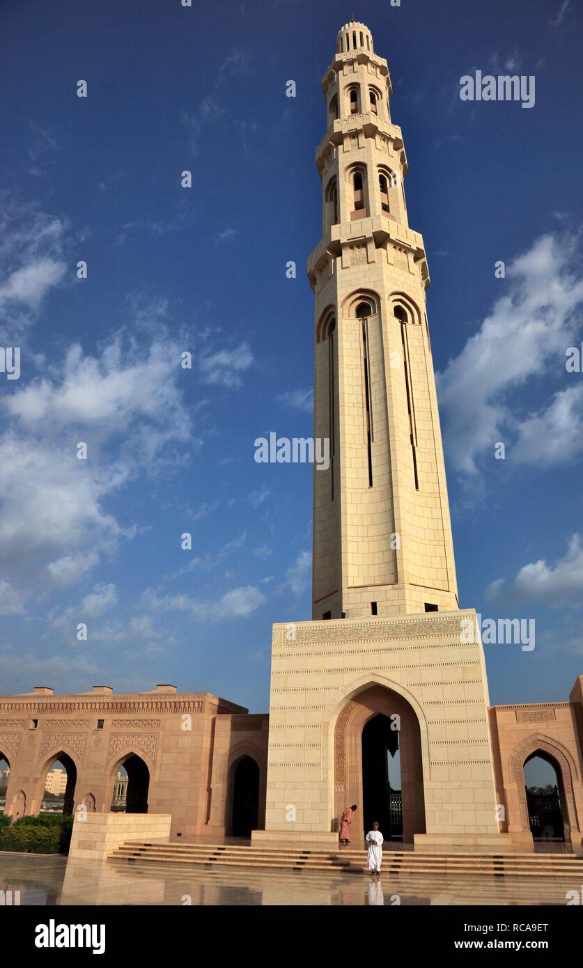 Sultan Qaboos Grand Mosque, the main mosque in Oman, one of the most ...