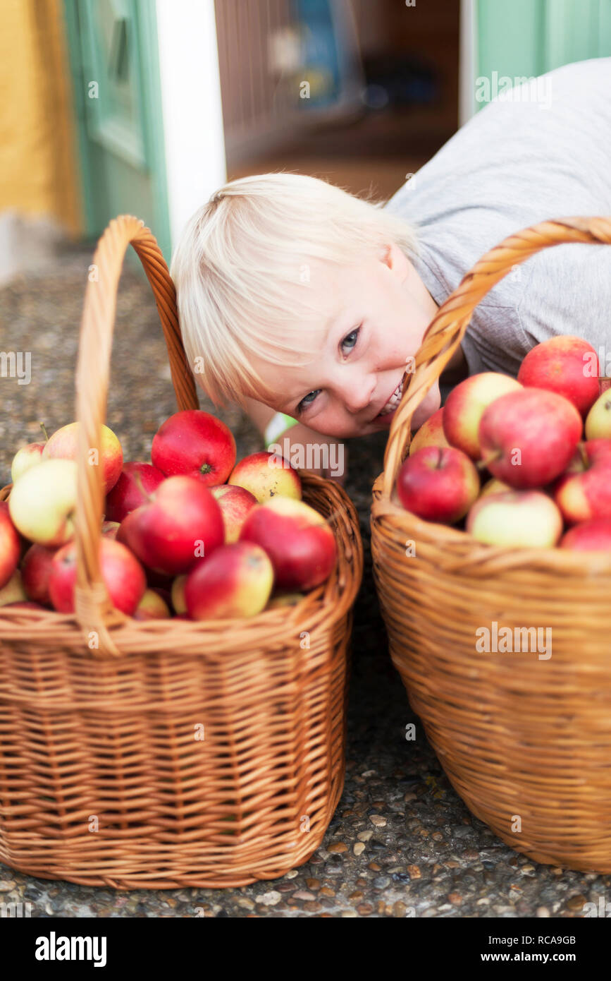 Looking behind an apple hi-res stock photography and images - Alamy