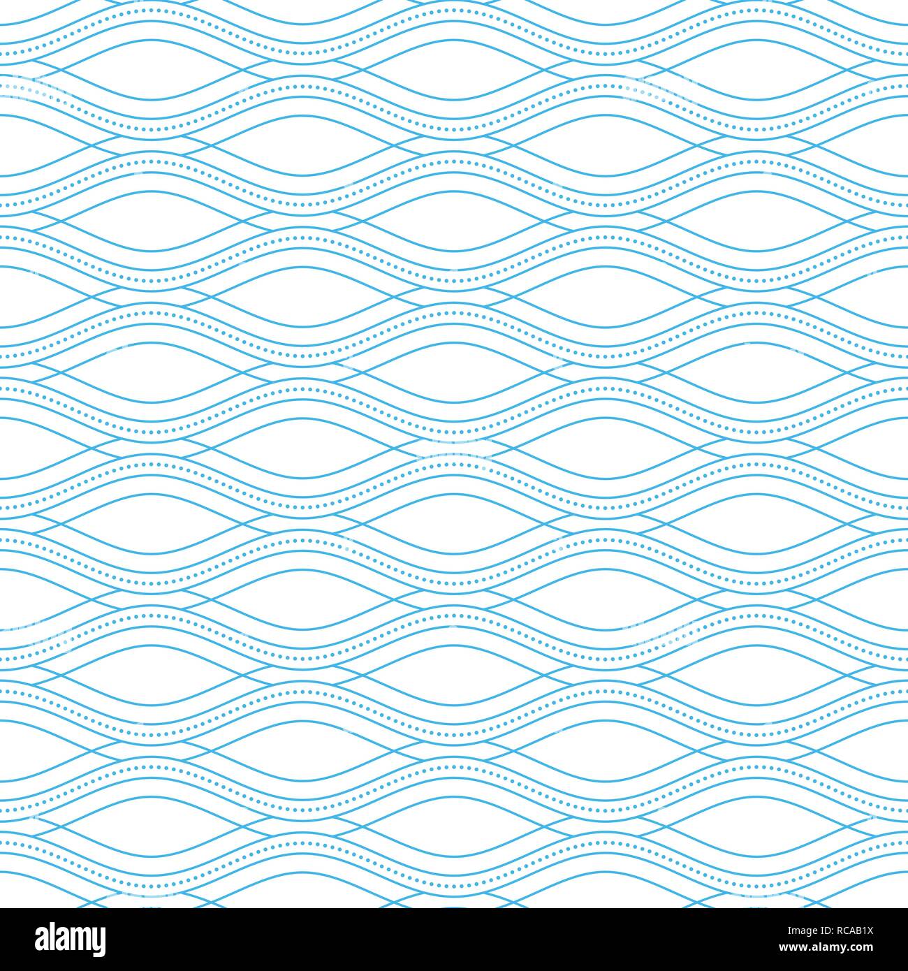 Abstract blue wavy seamless pattern. Vector background Stock Vector ...