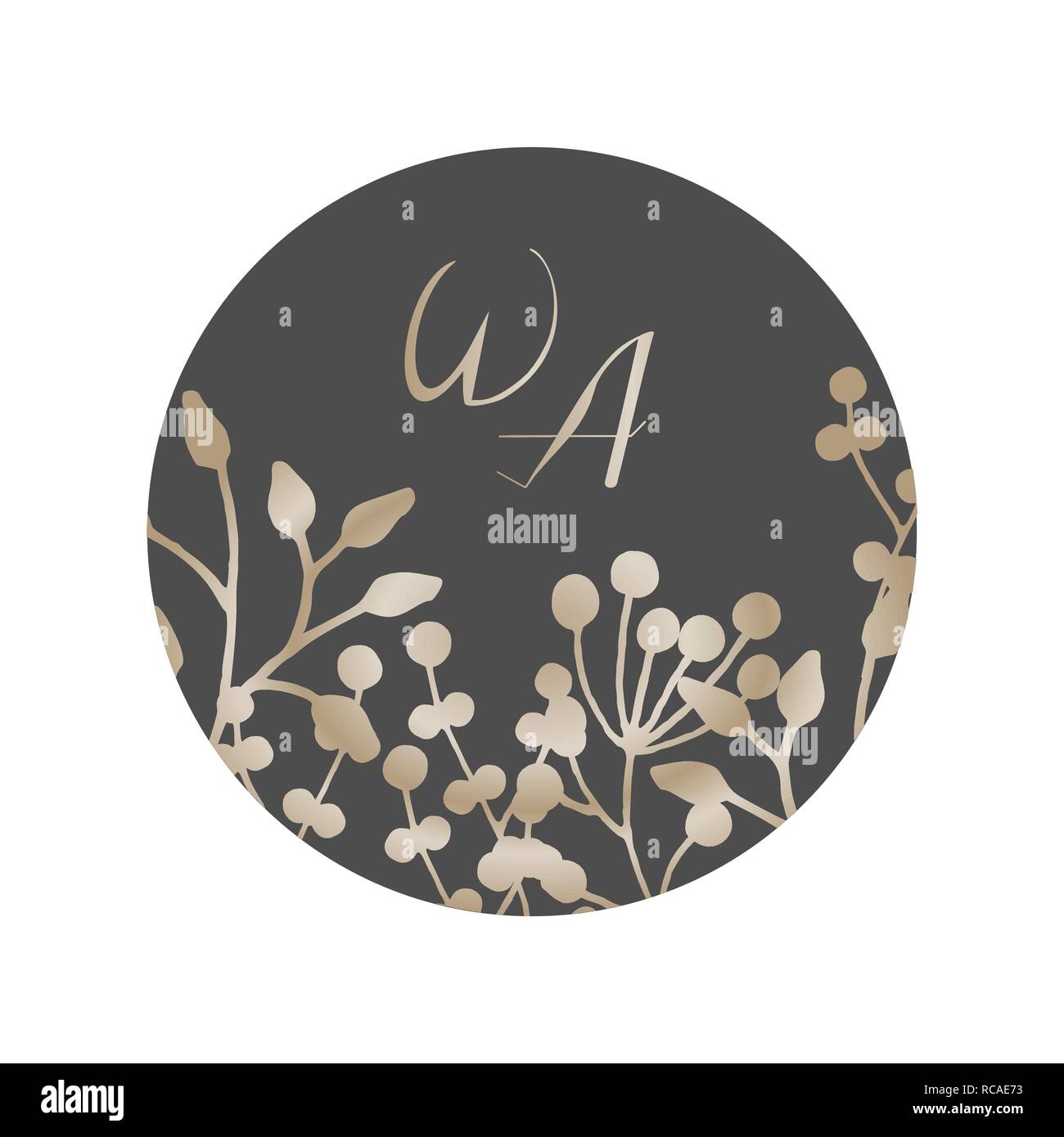 Wreath logo hi-res stock photography and images - Alamy