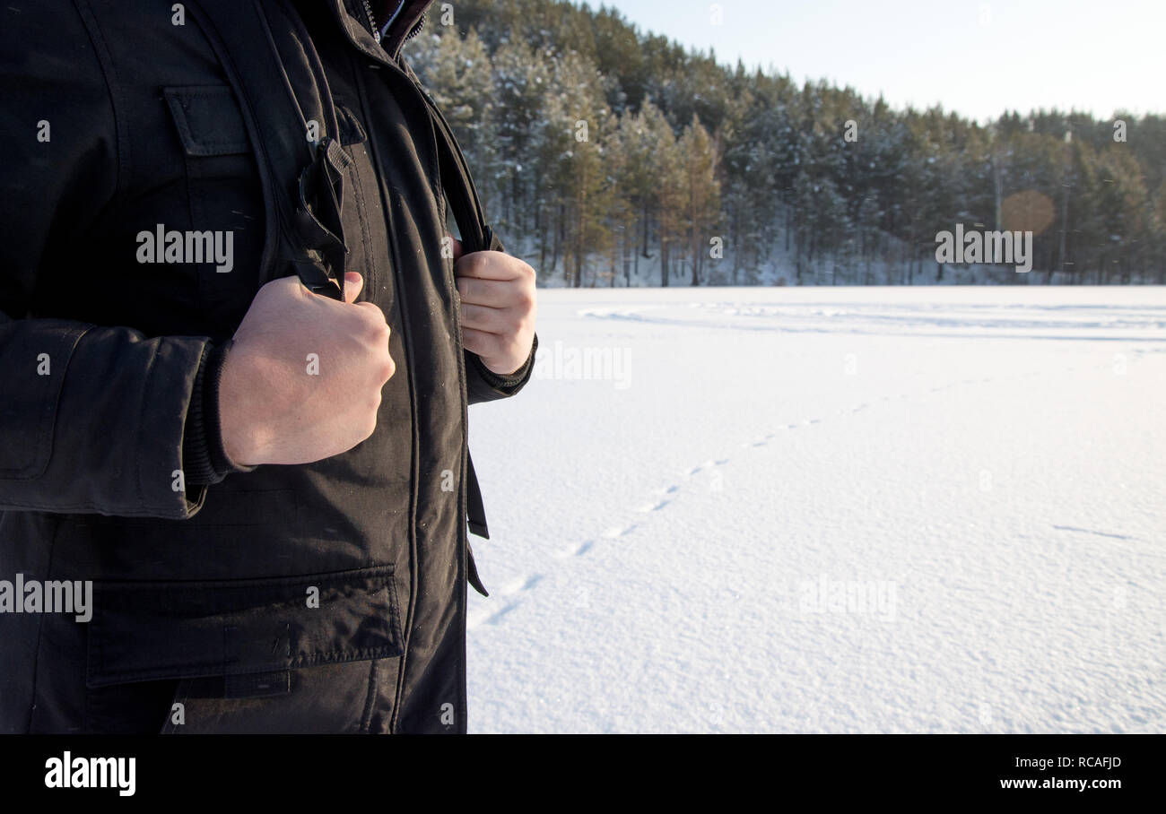 Traveler traveler hands holding a backpack strap on the background of a ...