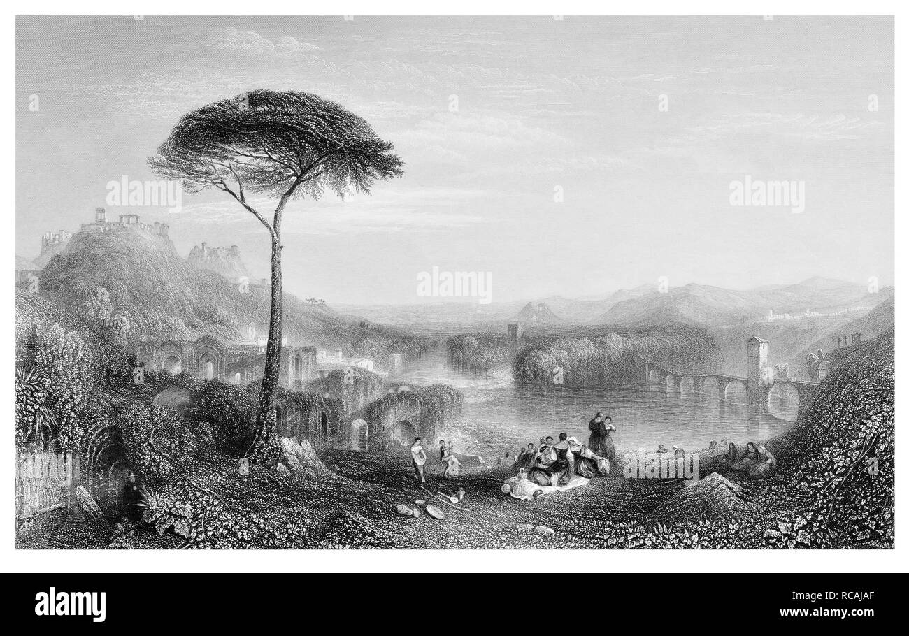 J.M.W Turner Childe Harold's Pilgrimage Italy engraved by J.T.Willmore ...