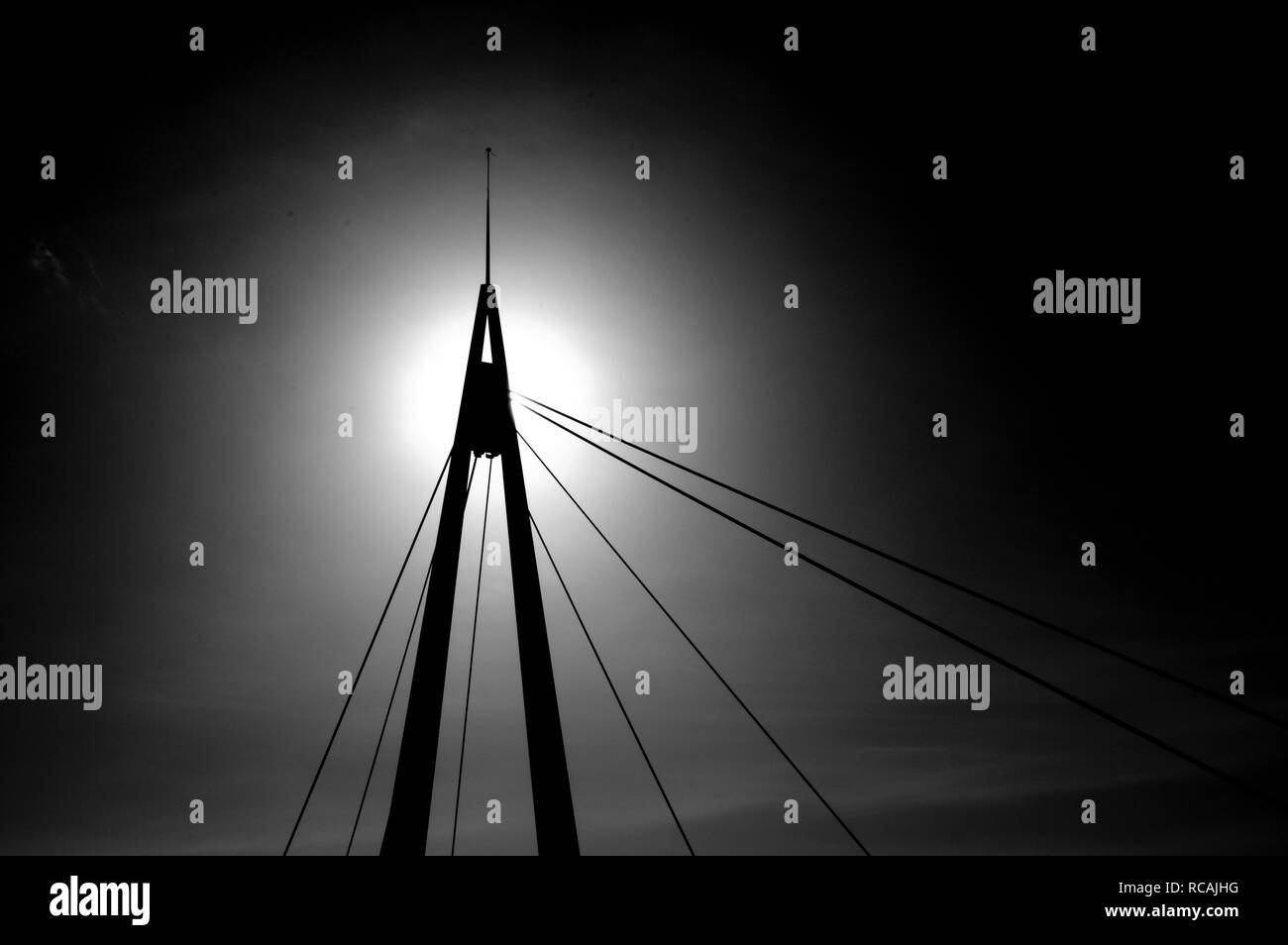 Highway bridge clear view Black and White Stock Photos & Images - Alamy