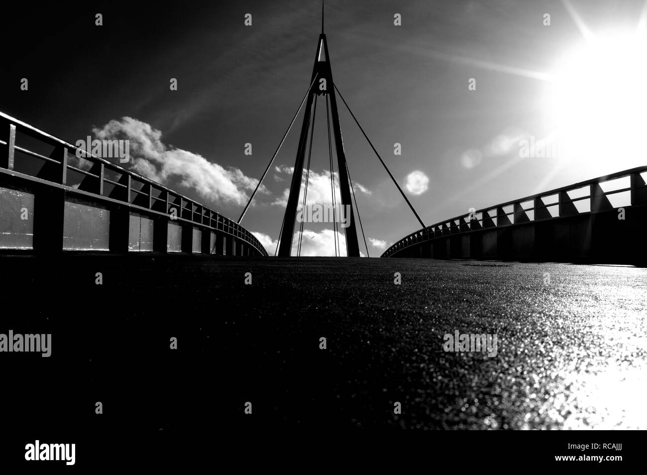 Highway bridge clear view Black and White Stock Photos & Images - Alamy