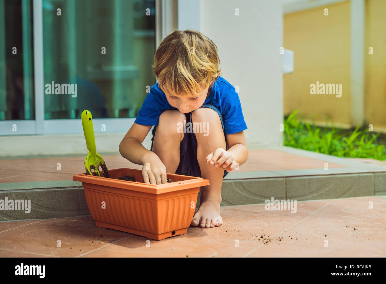Child plant seed hi-res stock photography and images - Alamy