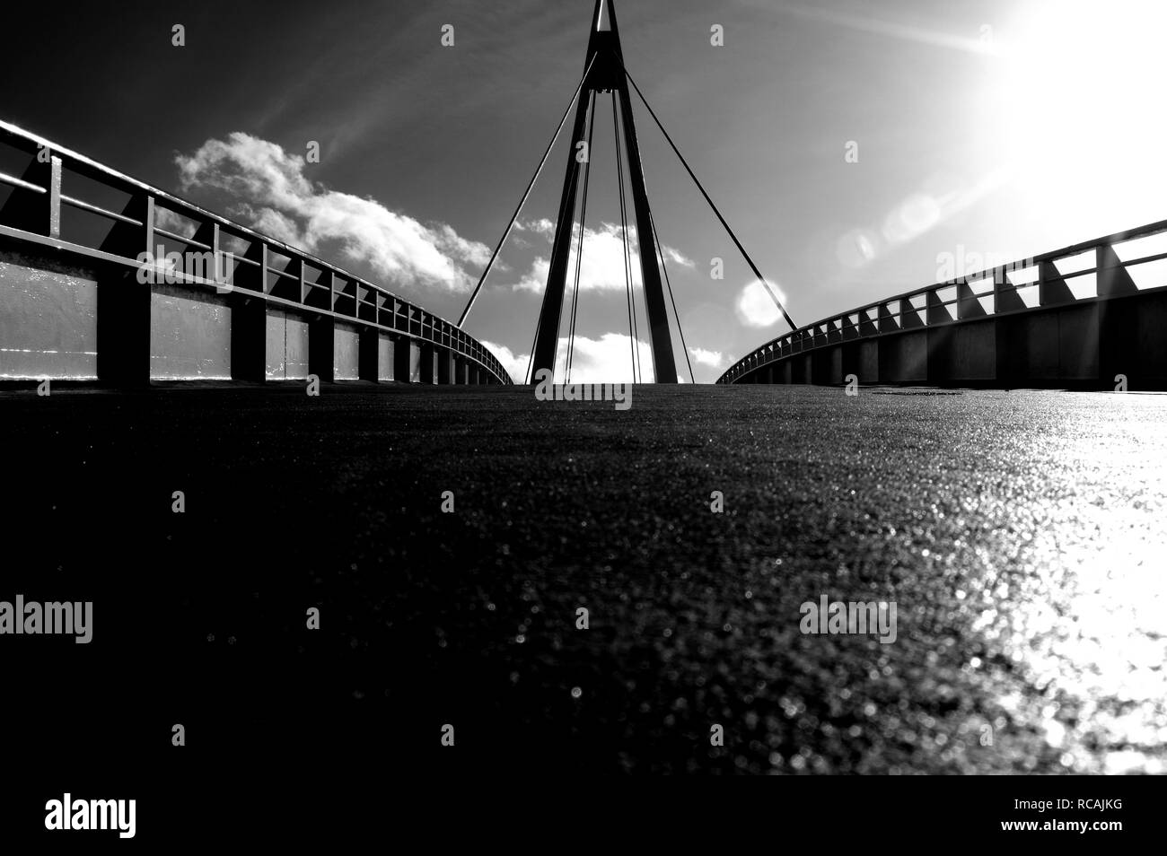 Highway bridge clear view Black and White Stock Photos & Images - Alamy