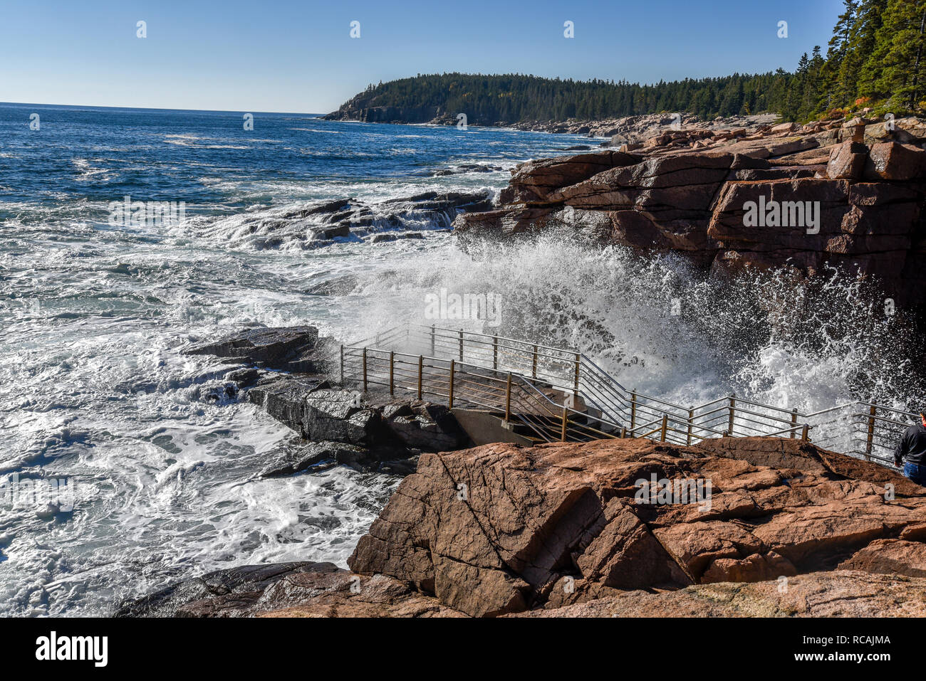 Thunder Hole Maine Stock Photo - Alamy