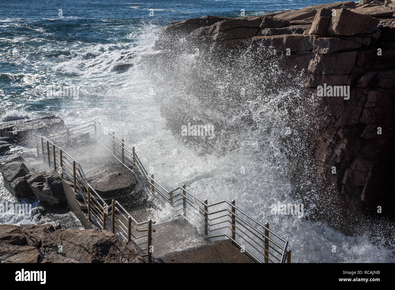 Thunder Hole Maine Stock Photo - Alamy