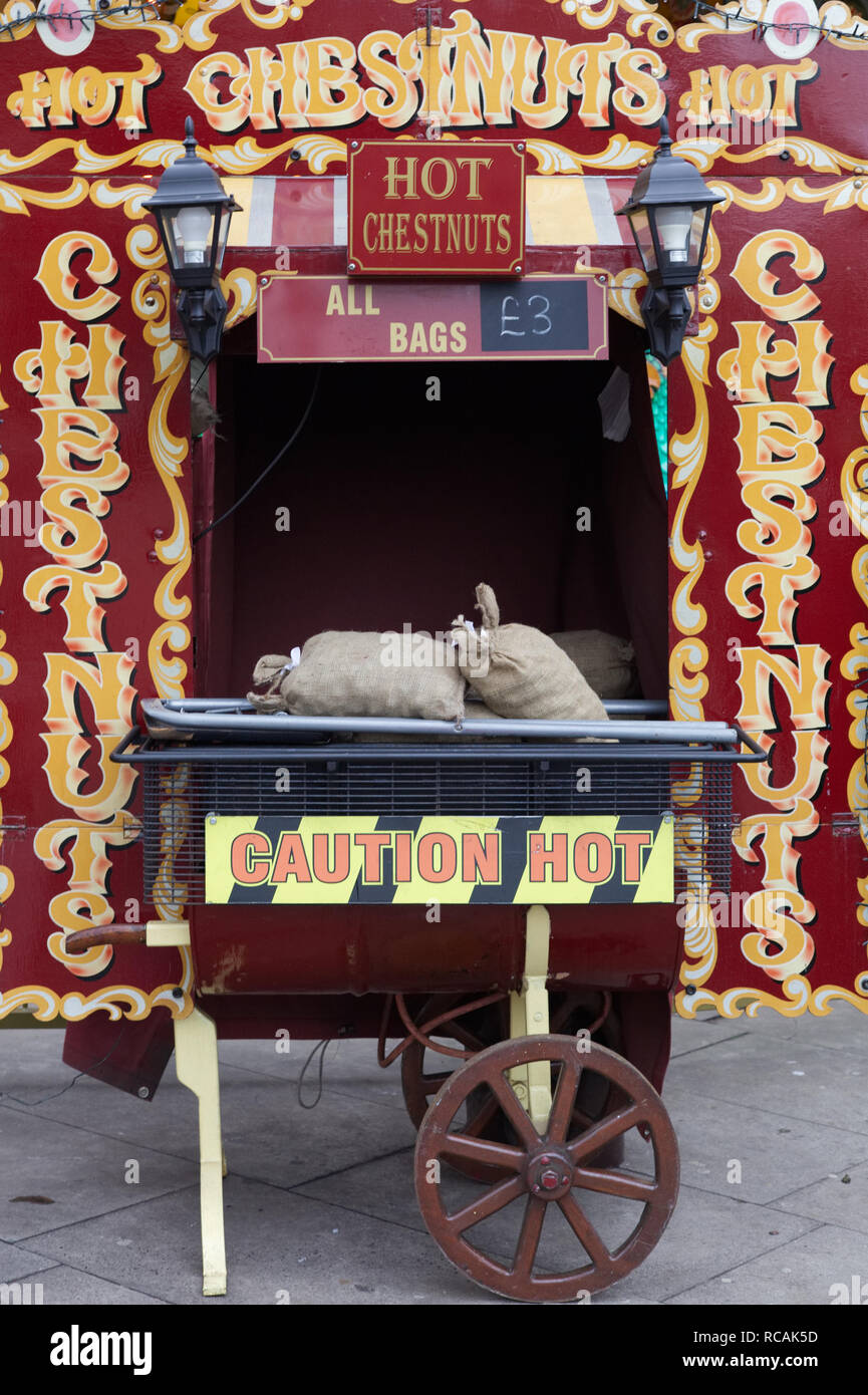 Roasted chestnuts stall selling chestnut hi-res stock photography and ...