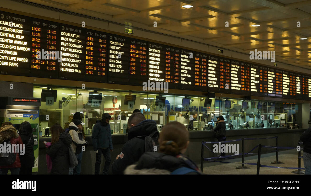 Long Island Rail Road station LIRR in Manhattan - NEW YORK / USA ...