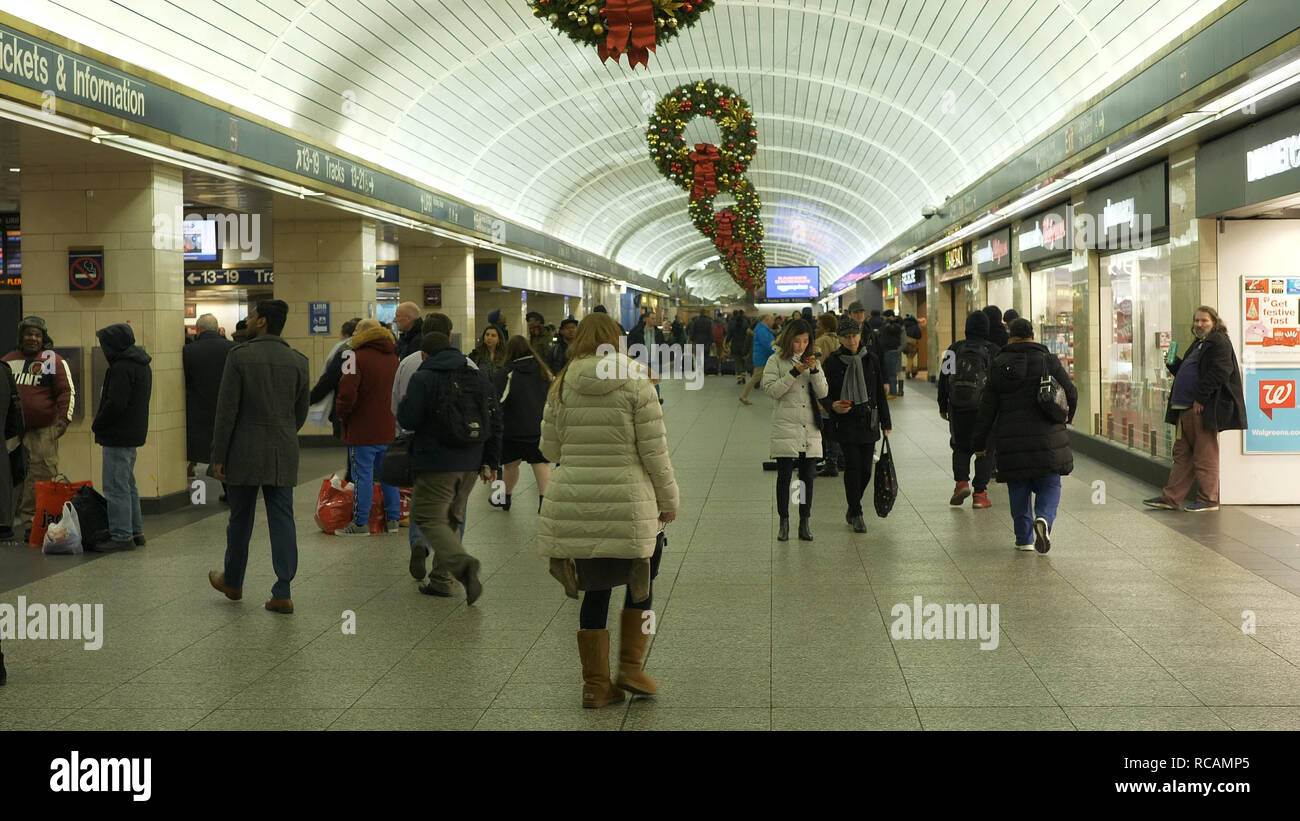 Long Island Rail Road station LIRR in Manhattan - NEW YORK / USA ...