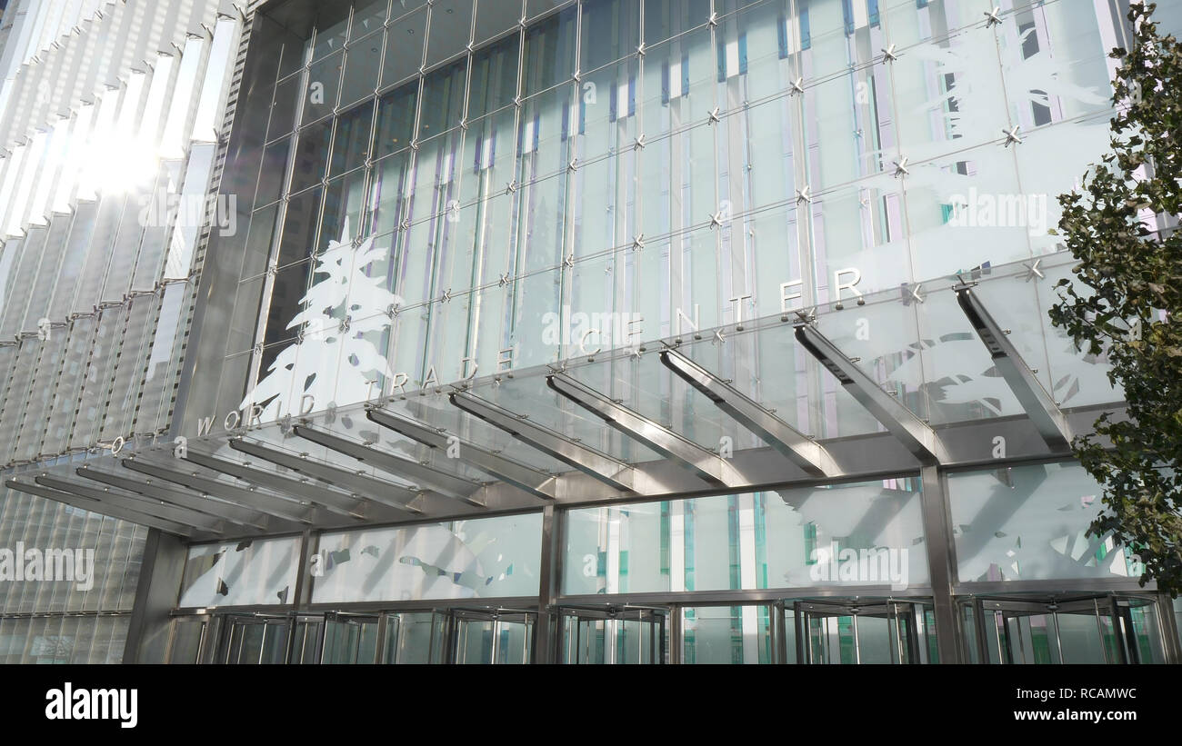 One World Trade Center Entrance in Manhattan - NEW YORK / USA ...