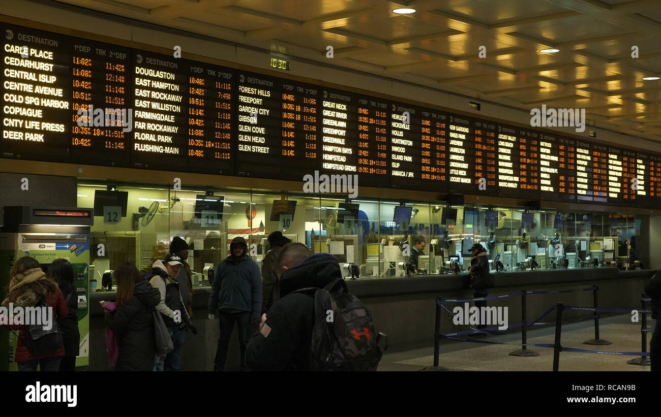 Long Island Rail Road station LIRR in Manhattan - NEW YORK / USA ...