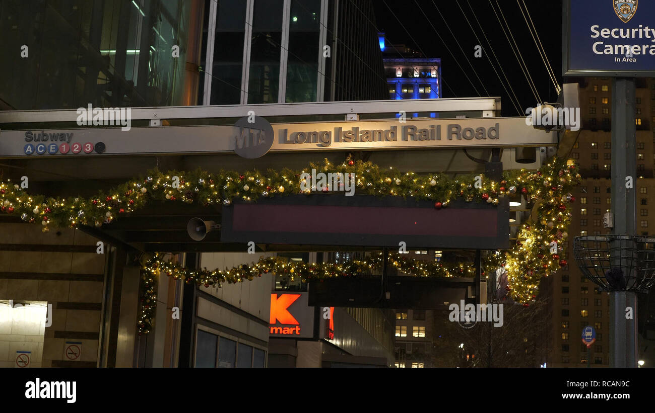 Long Island Rail Road station LIRR in Manhattan - NEW YORK / USA ...