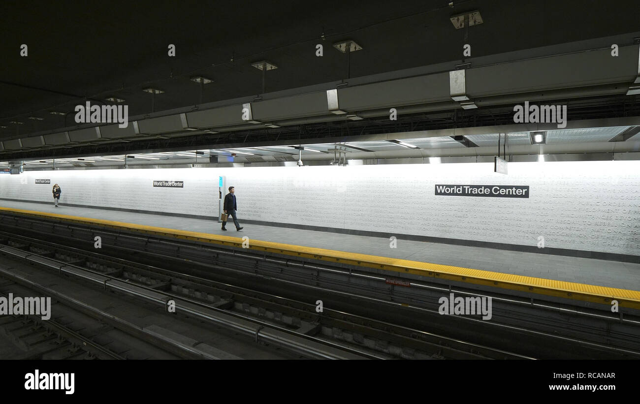 World Trade Center Subway station in Manhattan - NEW YORK / USA ...