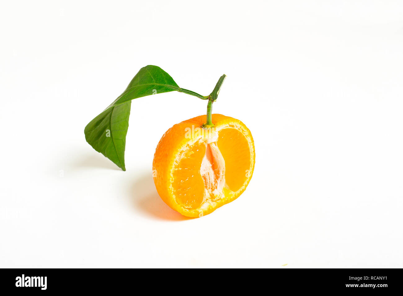 mandarin cut looks inside Stock Photo - Alamy