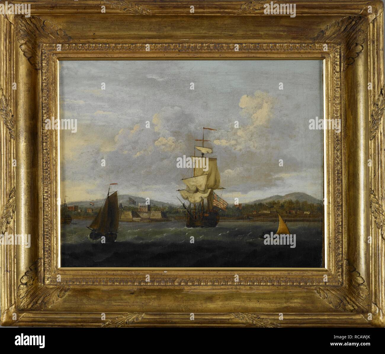 Fort St. David, Madras. Painted c.1763 In the centre, a large ship ...