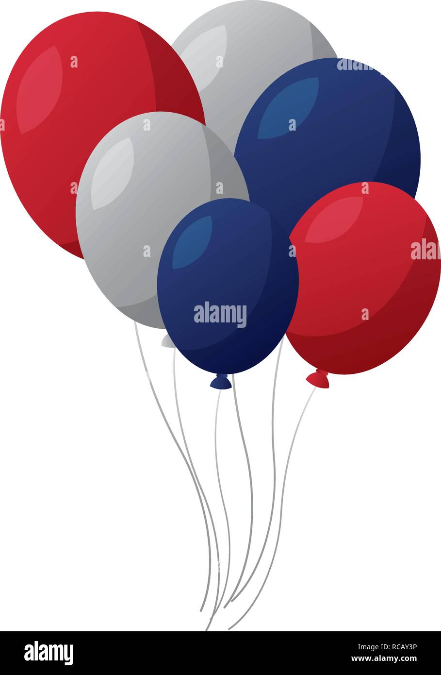 bunch balloons decoration Stock Vector Image & Art - Alamy