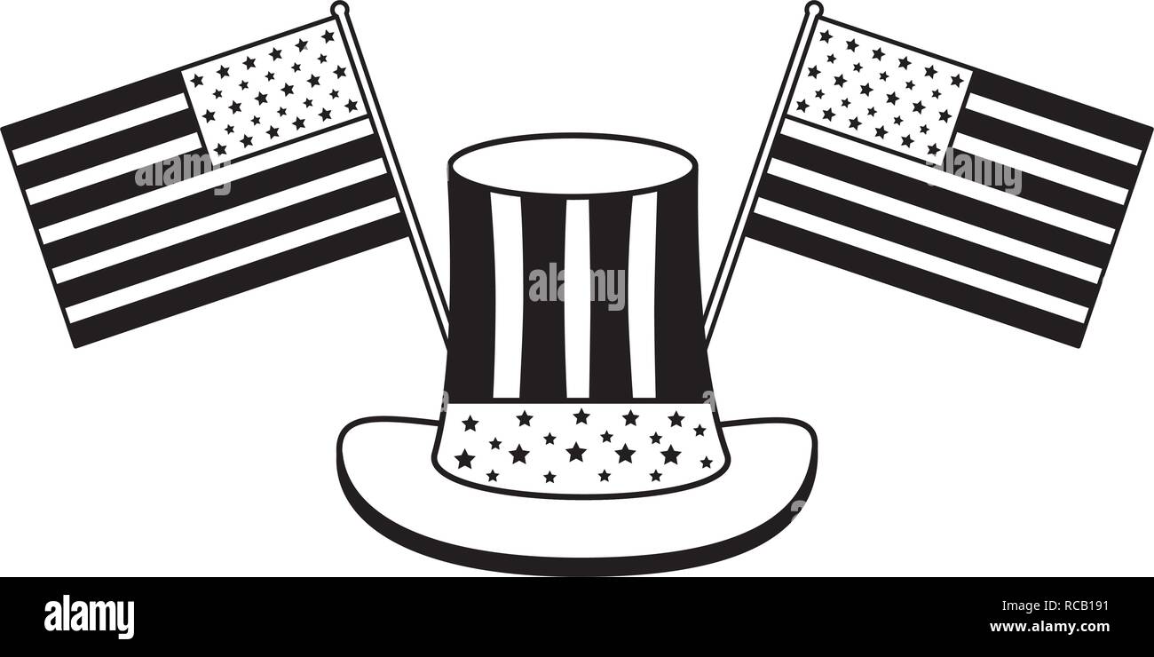 Flags american happy president day Stock Vector Images - Alamy