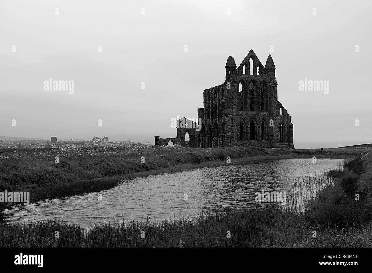 Whitby abbey Black and White Stock Photos & Images - Alamy