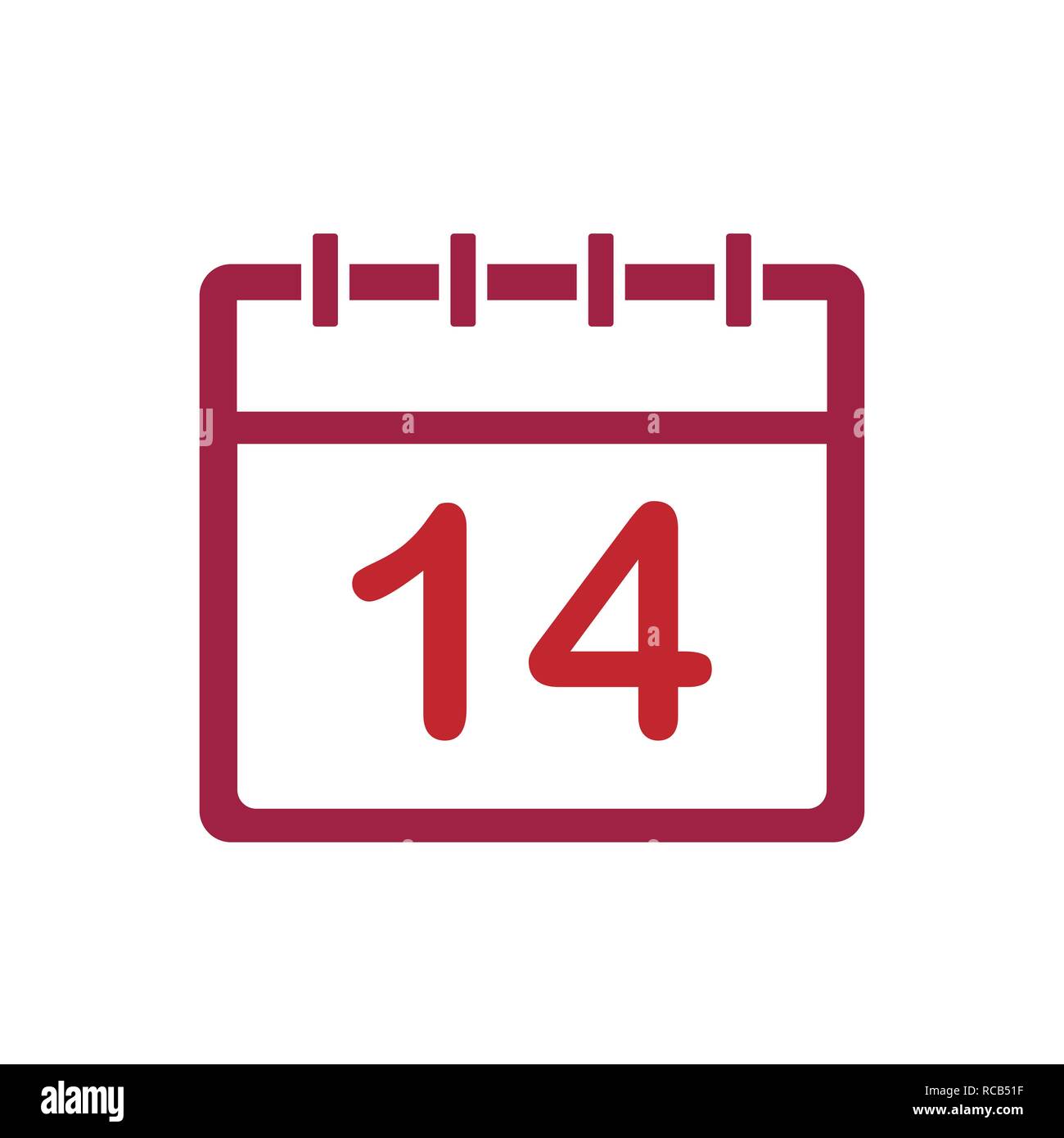 Number 14 vector vectors hi-res stock photography and images - Alamy