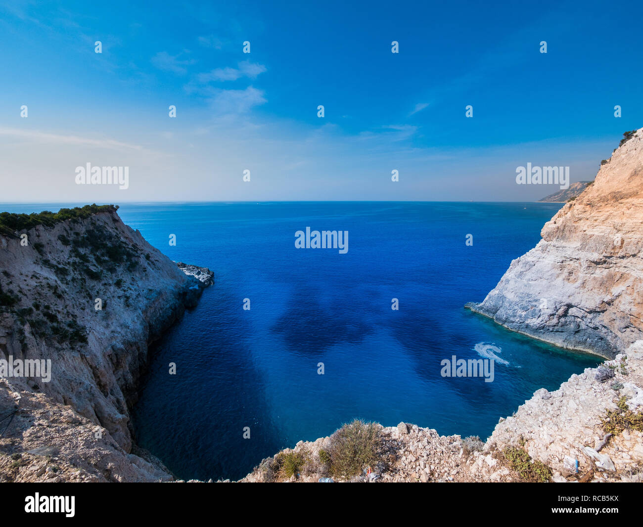 Amazing views of crystal clear milky blue waters of exotic Lefkada ...