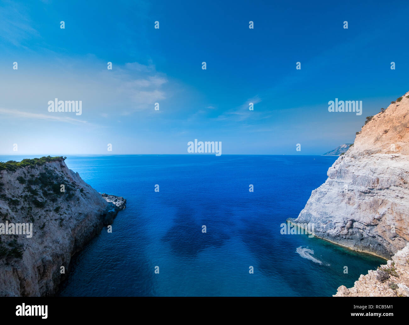 Amazing views of crystal clear milky blue waters of exotic Lefkada ...