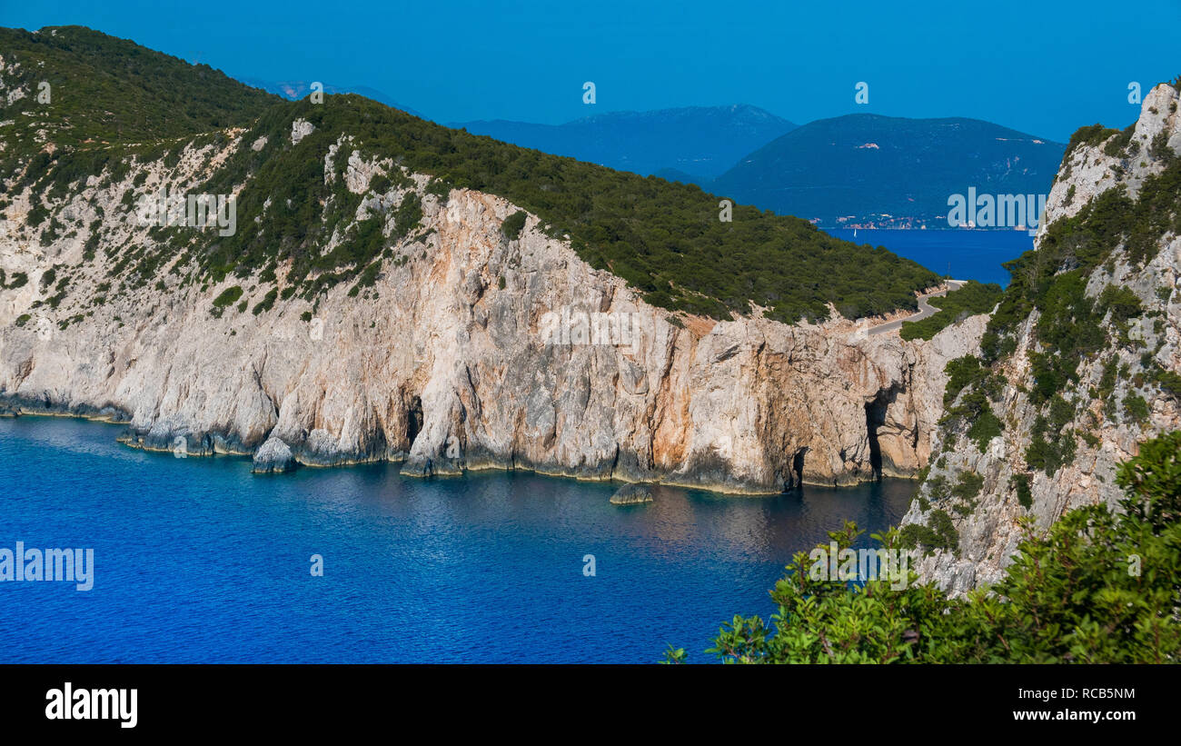 Amazing views of crystal clear milky blue waters of exotic Lefkada ...