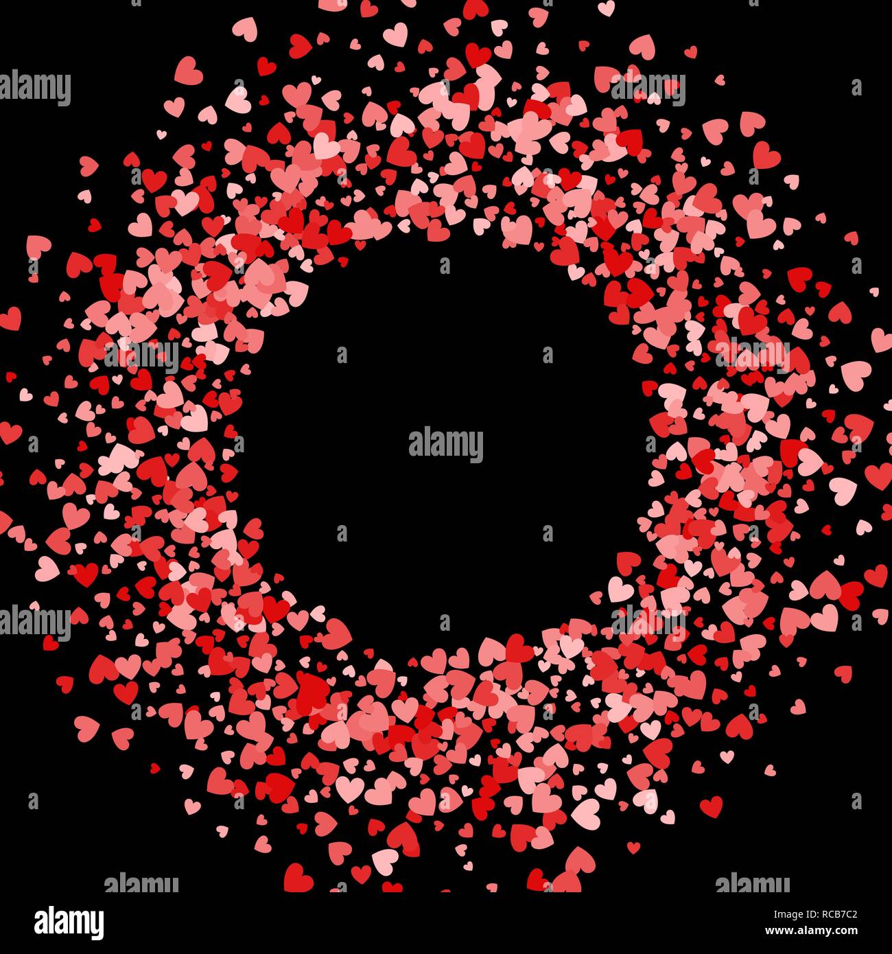 Frame or border of random scatter hearts Stock Vector Image & Art - Alamy