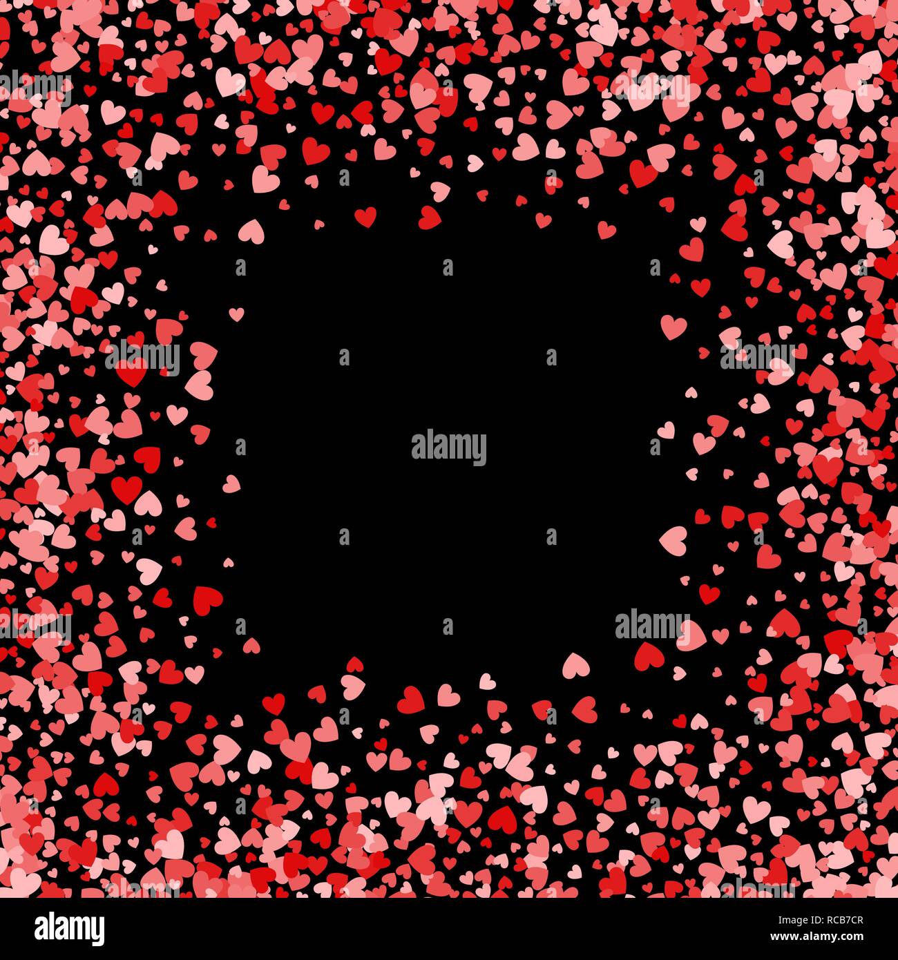 Frame or border of random scatter hearts Stock Vector Image & Art - Alamy