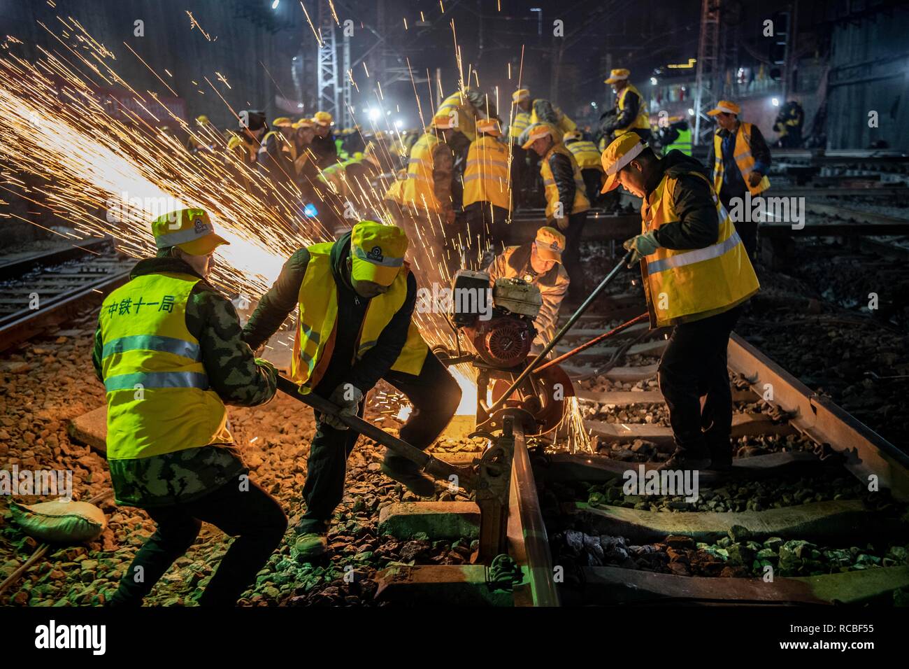 Continuous rail railway hi-res stock photography and images - Alamy