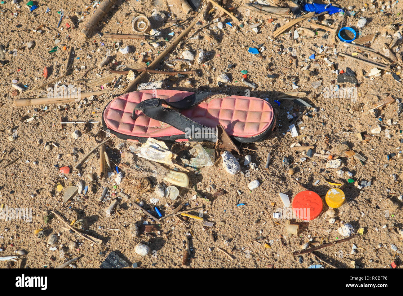 Beirut, Lebanon. 15th January 2019. A sandal amongst hundreds of ...