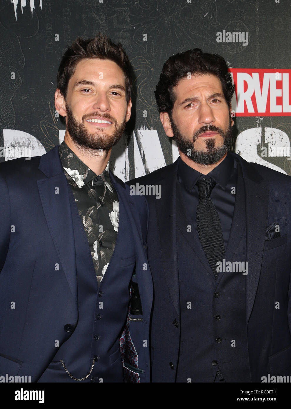 Hollywood Ca 14th Jan 2019 Ben Barnes Jon Bernthal Attends Marvels The Punisher Los
